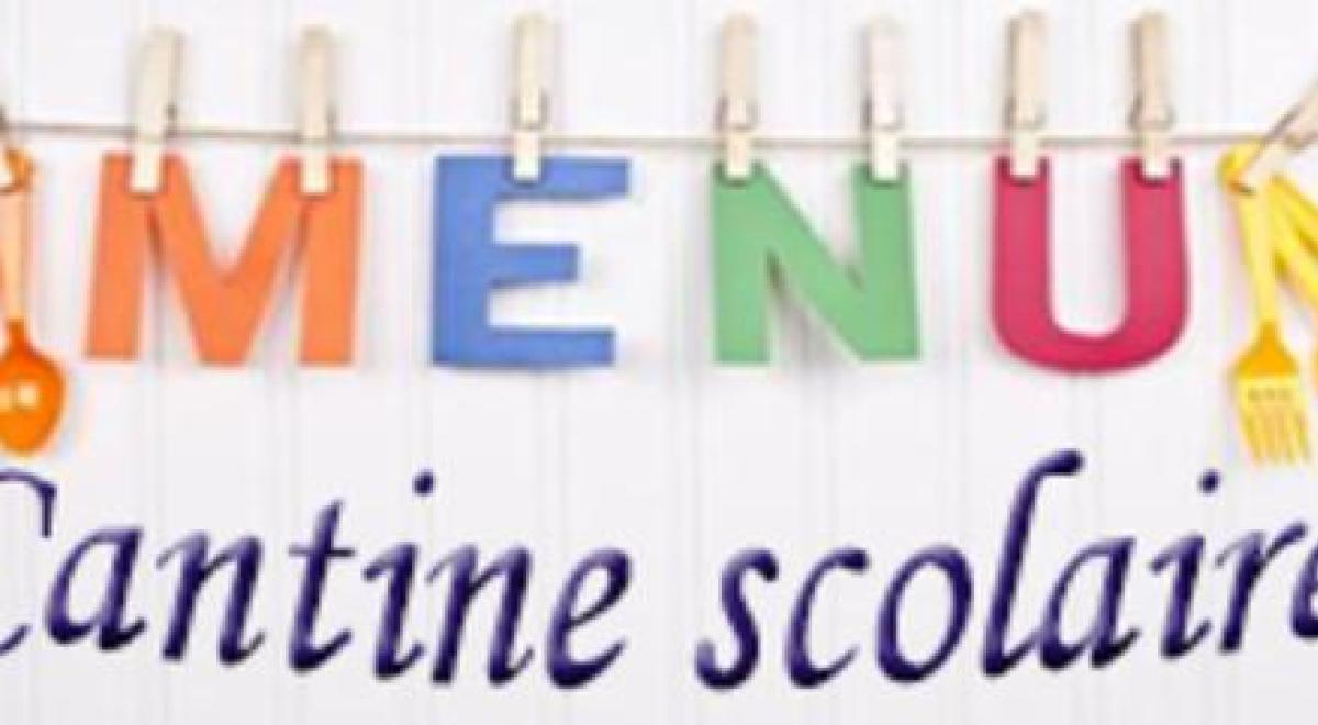 LES MENUS DE LA CANTINE SCOLAIRE